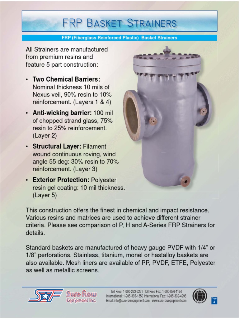 Two Chemical Barriers:: FRP (Fiberglass Reinforced Plastic) Basket ...