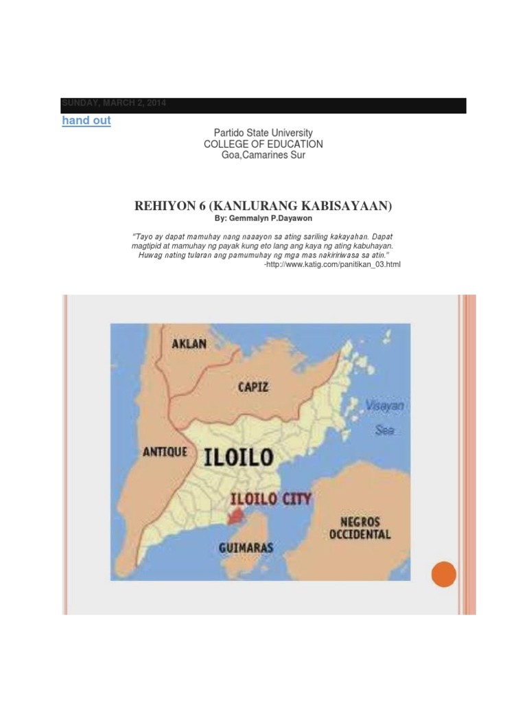 Panitikan Sa Rehiyon VI | PDF