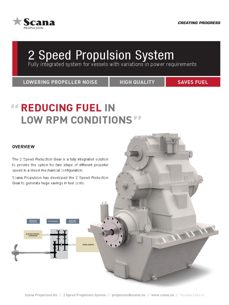 Scana 2 Speed Propulsion System Overview | PDF | Marine Propulsion ...