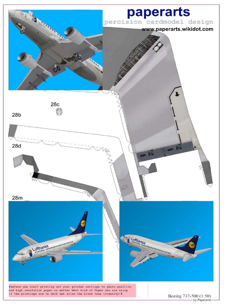 Papercraft Boeing 737-500