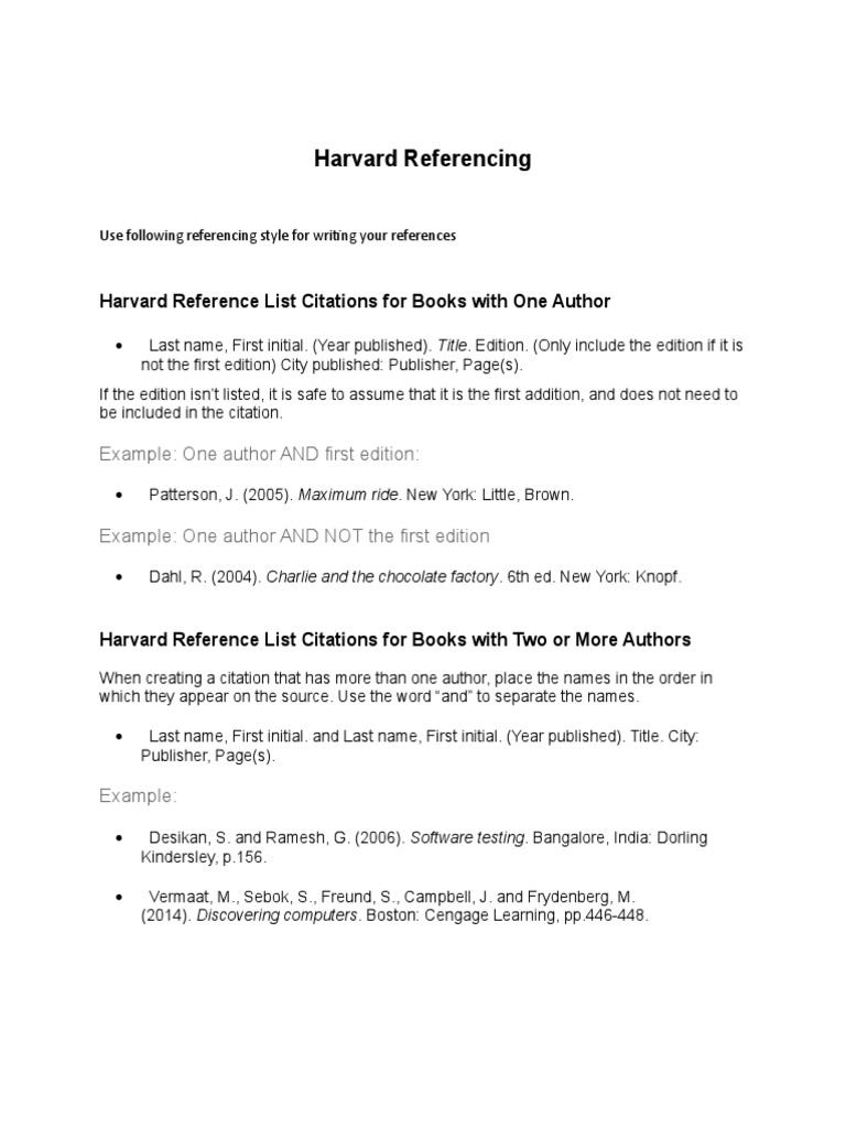 Harvard Referencing | PDF | Publishing | Citation