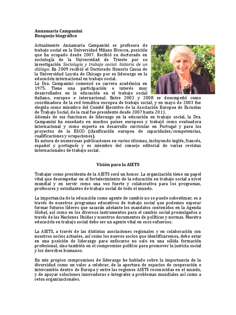 Annamaria Campanini Español PDF | PDF | Trabajo Social | Liderazgo
