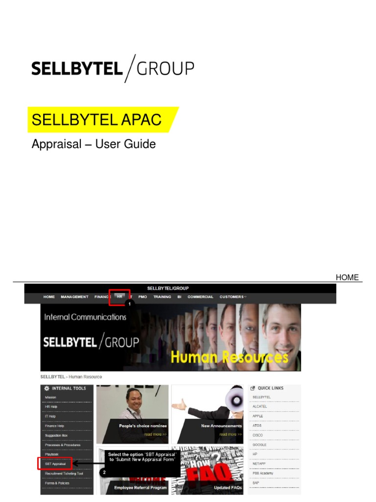 Sellbytel Apac: Appraisal - User Guide | PDF | Computing | Cyberspace