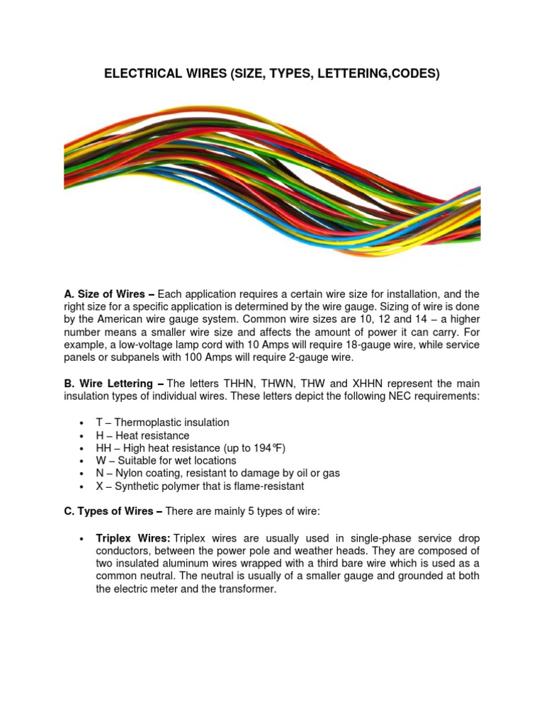 Electrical Wires and Cables Types | PDF | Coaxial Cable | Wire