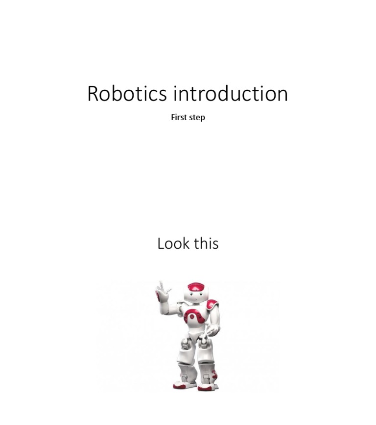 Robotics Introduction | PDF | Technology & Engineering