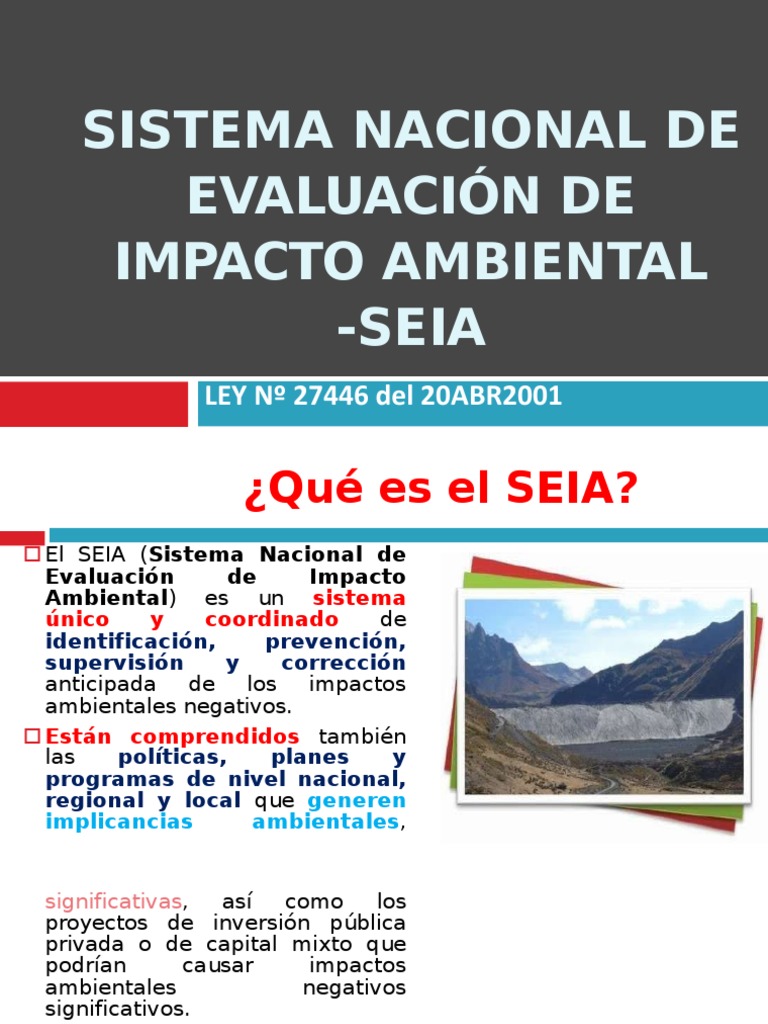 SEIA Sistema Nacional de Impacto Ambiental | PDF | Evaluación de ...