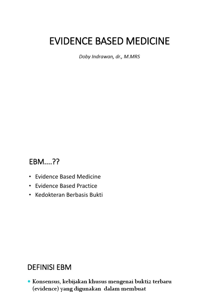 Evidence Based Medicine | PDF