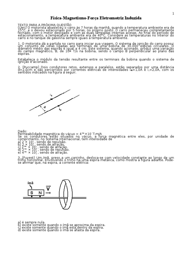 2042-Física-Magnetismo-Força eletromotriz induzida.doc | Magnetismo ...