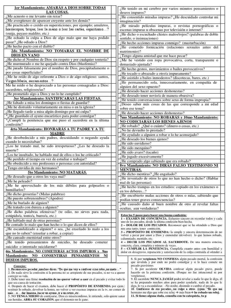 Examen de Conciencia para Niños | PDF | Pecado | Gracia en el cristianismo