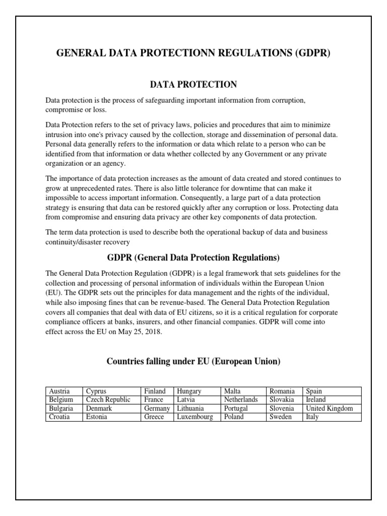 GDPR | PDF | Information Privacy | Data