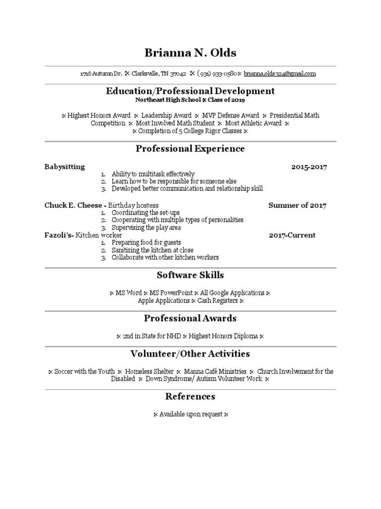 Brianna Resume | PDF