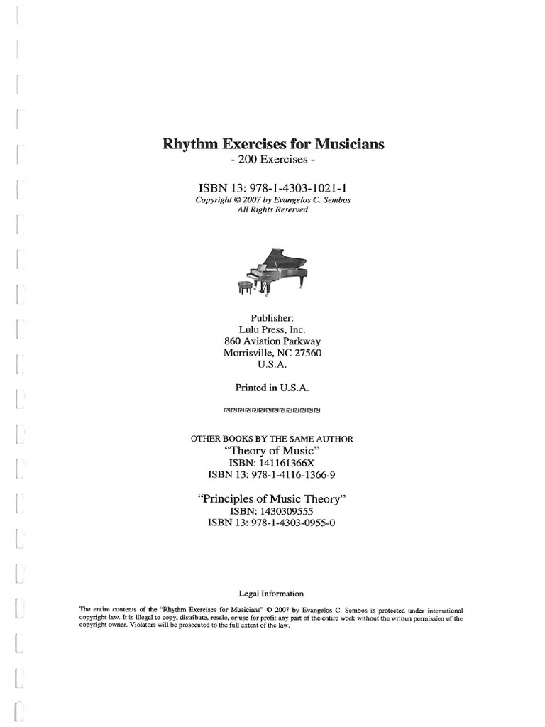 Rhythm Exercises For Musicians | PDF