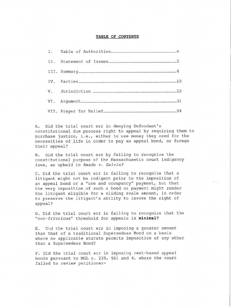 SJC Appeal Bond Brief As Submitted | PDF