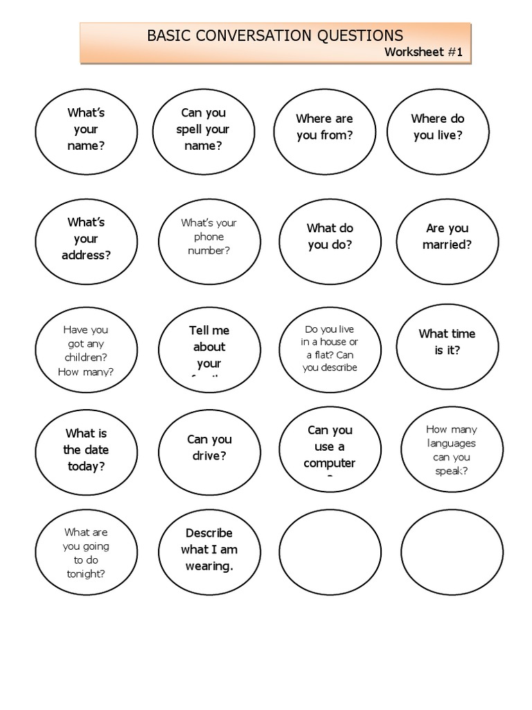 Basic Conversation Questions: What's Your Phone Number? | PDF