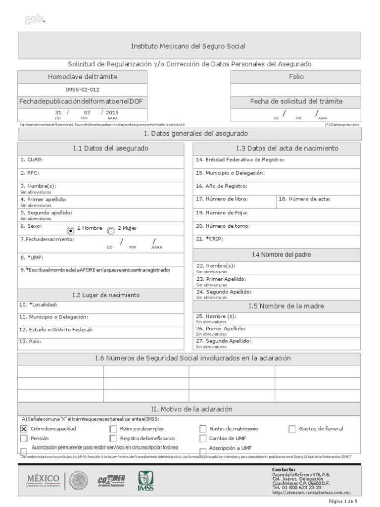 Formato Issste | PDF | Privacidad de la información | Seguro