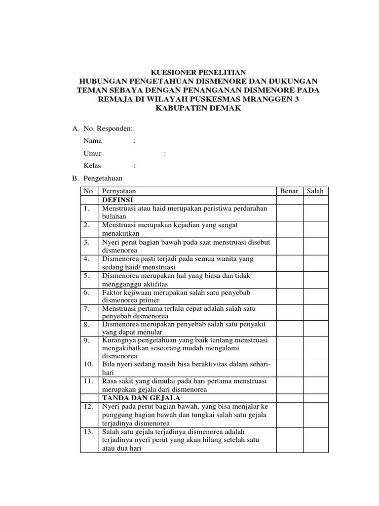 Penanganan Dismenore pada Remaja | PDF | Kesehatan Holistik