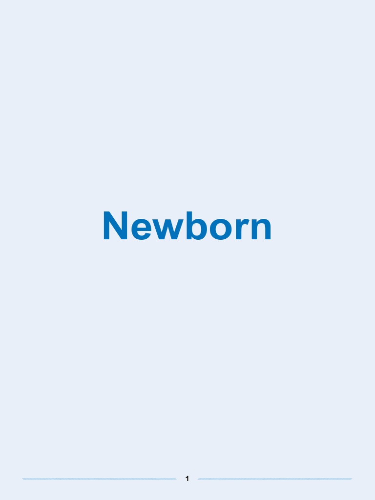Newborn PDF | PDF