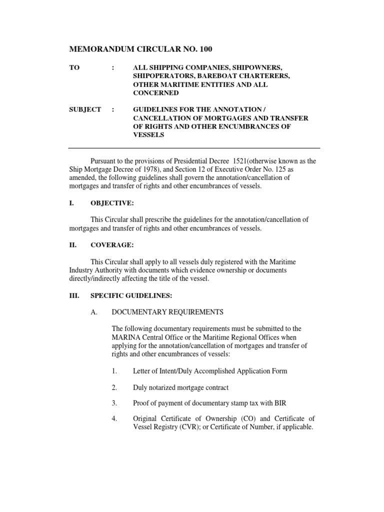 MC 100 - Annotation of Mortgage | PDF | Mortgage Loan | Mortgage Law