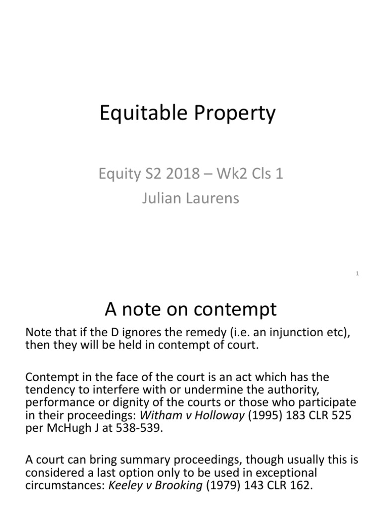Equitable Property Interests: Understanding the Distinction Between ...