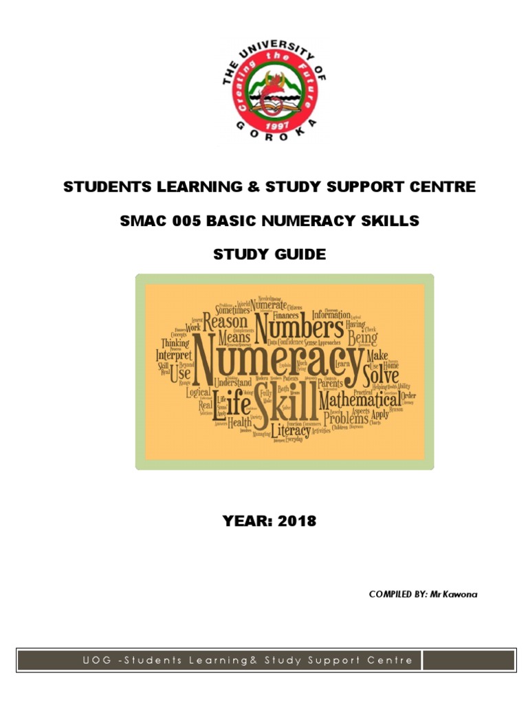 SMAC 005 Basic Numeracy Skills (Study Guide) 2 | PDF | Litre | Fraction ...