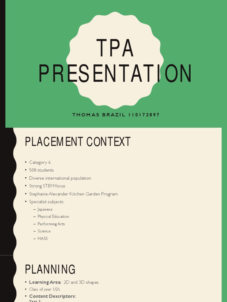 Tpa Presentation | PDF | Area | Rectangle