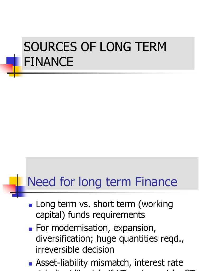 2bsources of Long Term Finance | PDF | Dividend | Debt