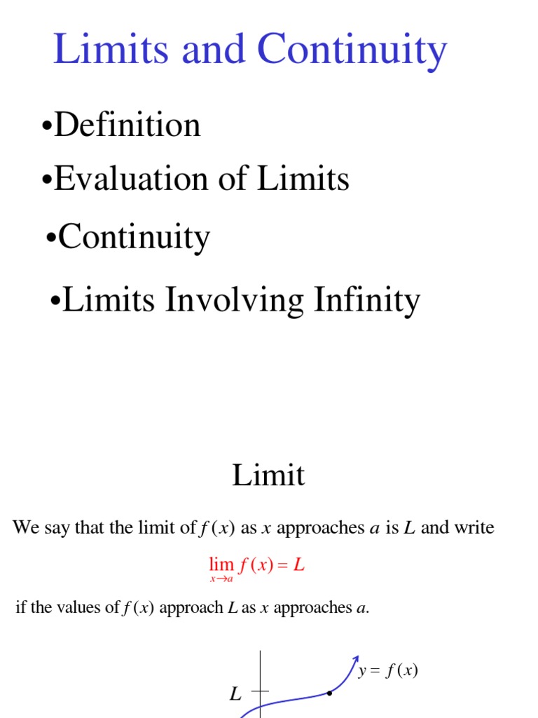 Limits and Continuity | PDF | Mathematical Relations | Discrete Mathematics