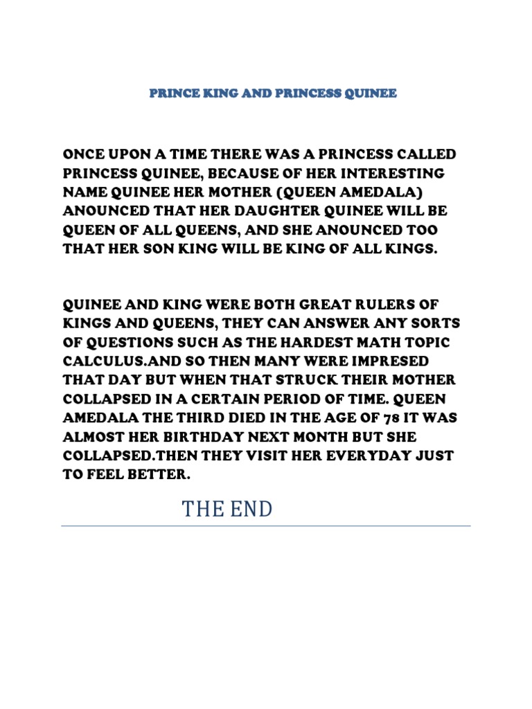 Prince King and Princess Quinee | PDF