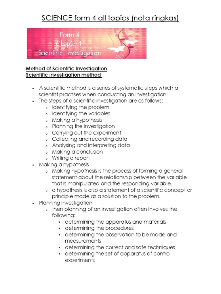 Form 4 Science | PDF | Neuron | Nuclear Physics