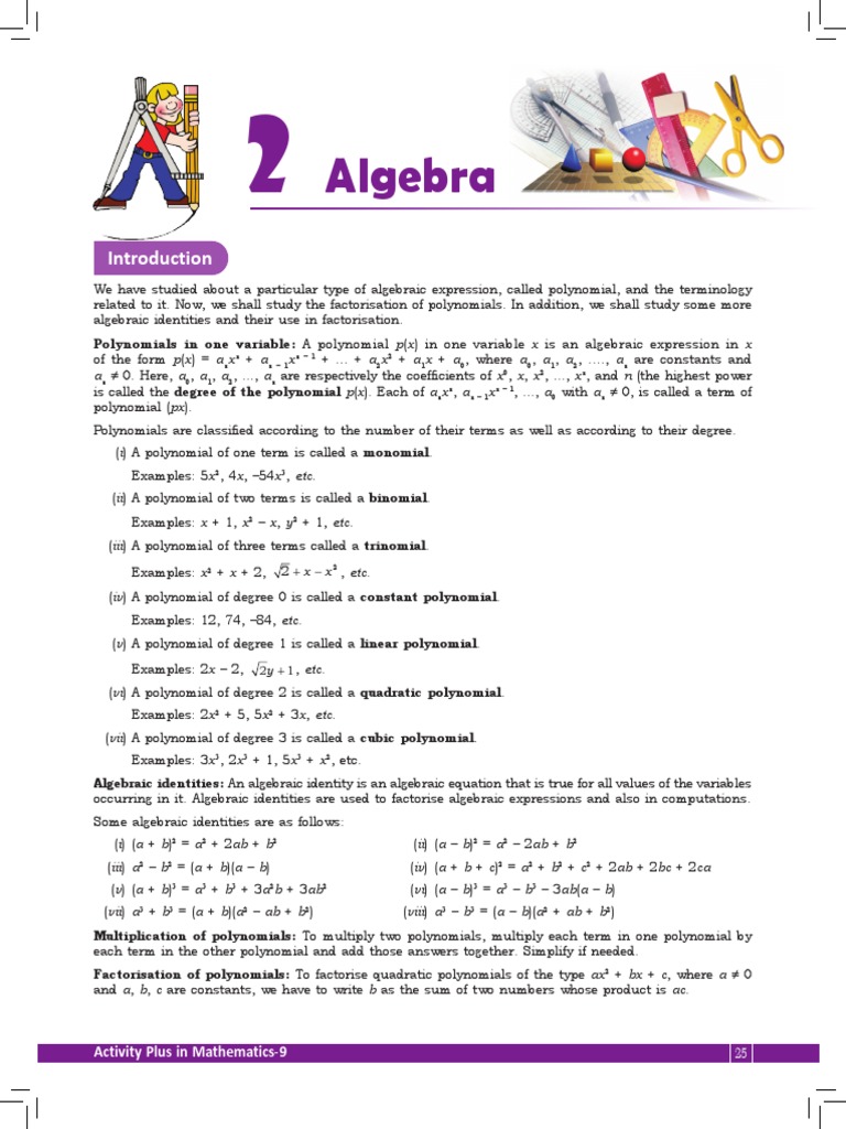 Chapter - Activity Plus in Mathematics 9 PDF | PDF | Polynomial ...