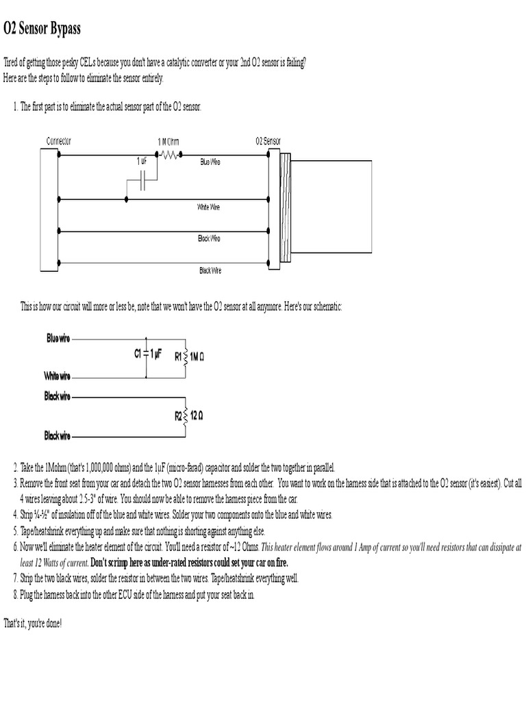 O2 Sensor Bypass | PDF