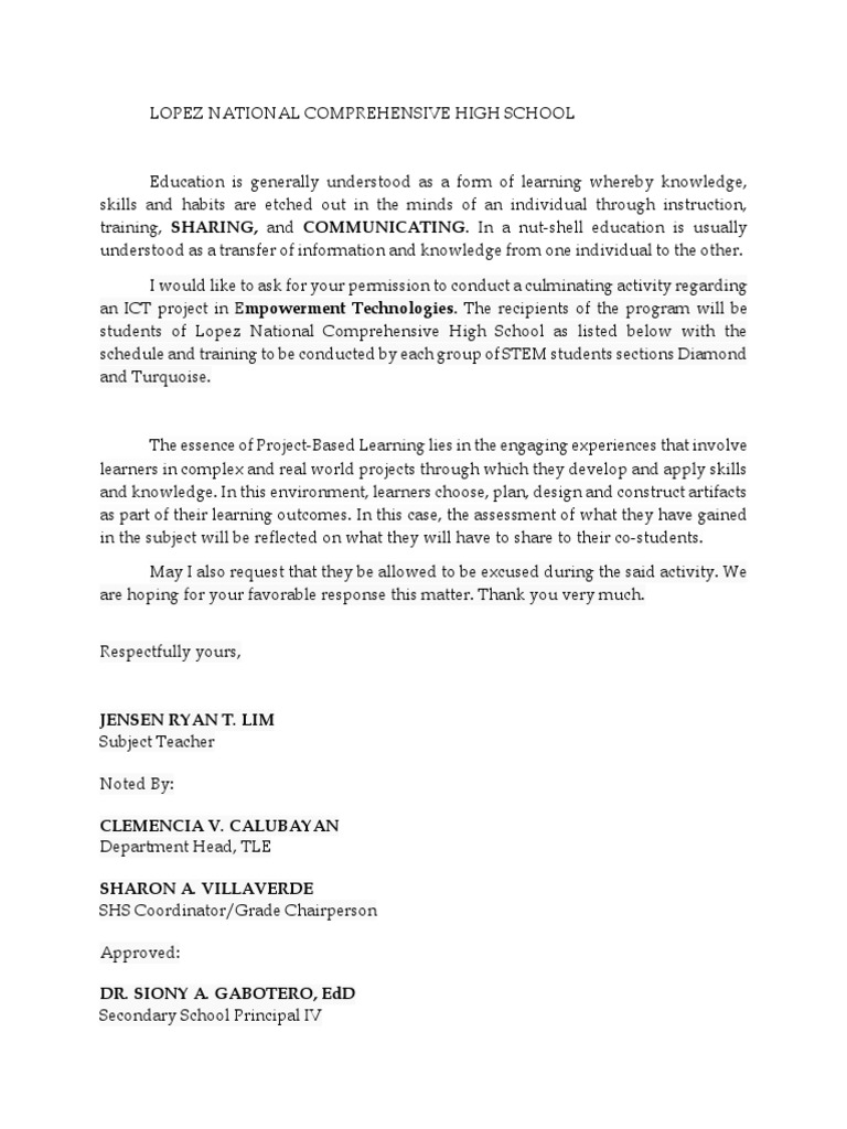 Culminating Letter | PDF