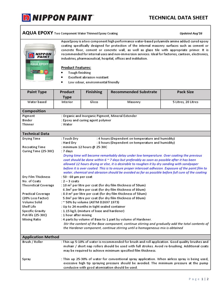 Aqua Epoxy PDF | PDF | Paint | Epoxy