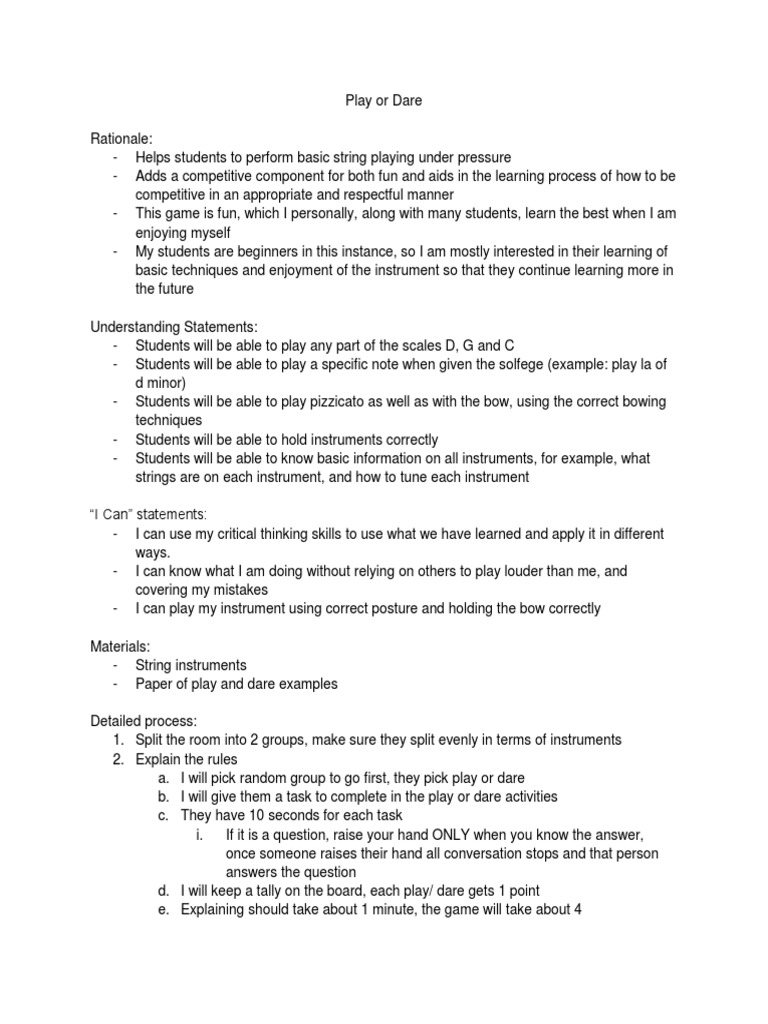 String Game | PDF | Critical Thinking | String Instruments