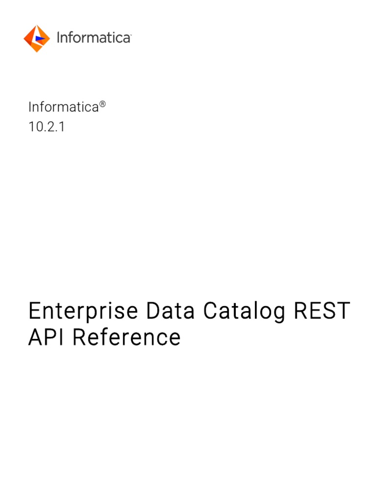 In 1021 EnterpriseDataCatalog (REST-API) Reference en | PDF | Representational State Transfer ...