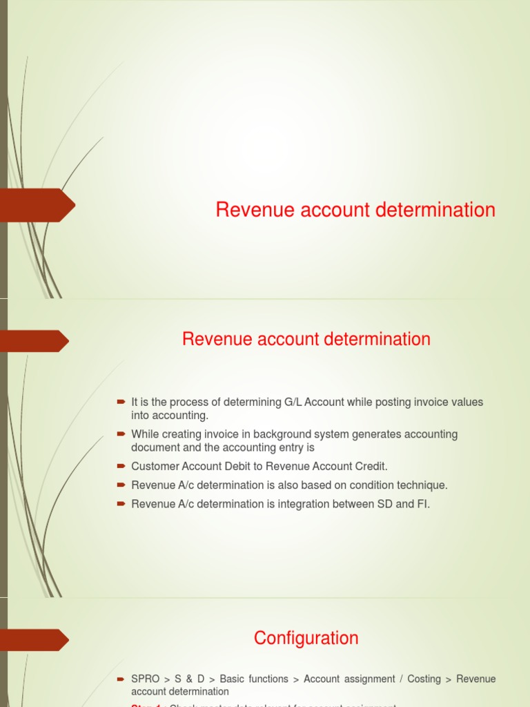 Revenue Account Determination | PDF | Revenue | Debits And Credits