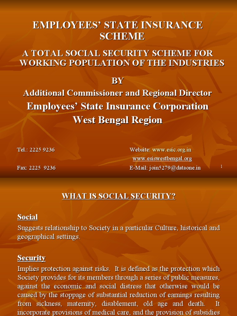 Employees' State Insurance Scheme | PDF | Government Information | Welfare