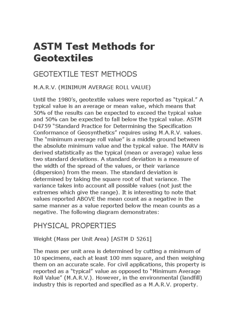 ASTM Geotextile Testing Methods | PDF | Ultimate Tensile Strength ...