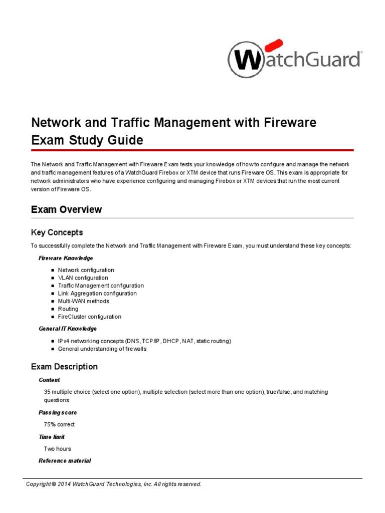 Network TM Exam Study Guide | PDF | Firewall (Computing) | Network Switch
