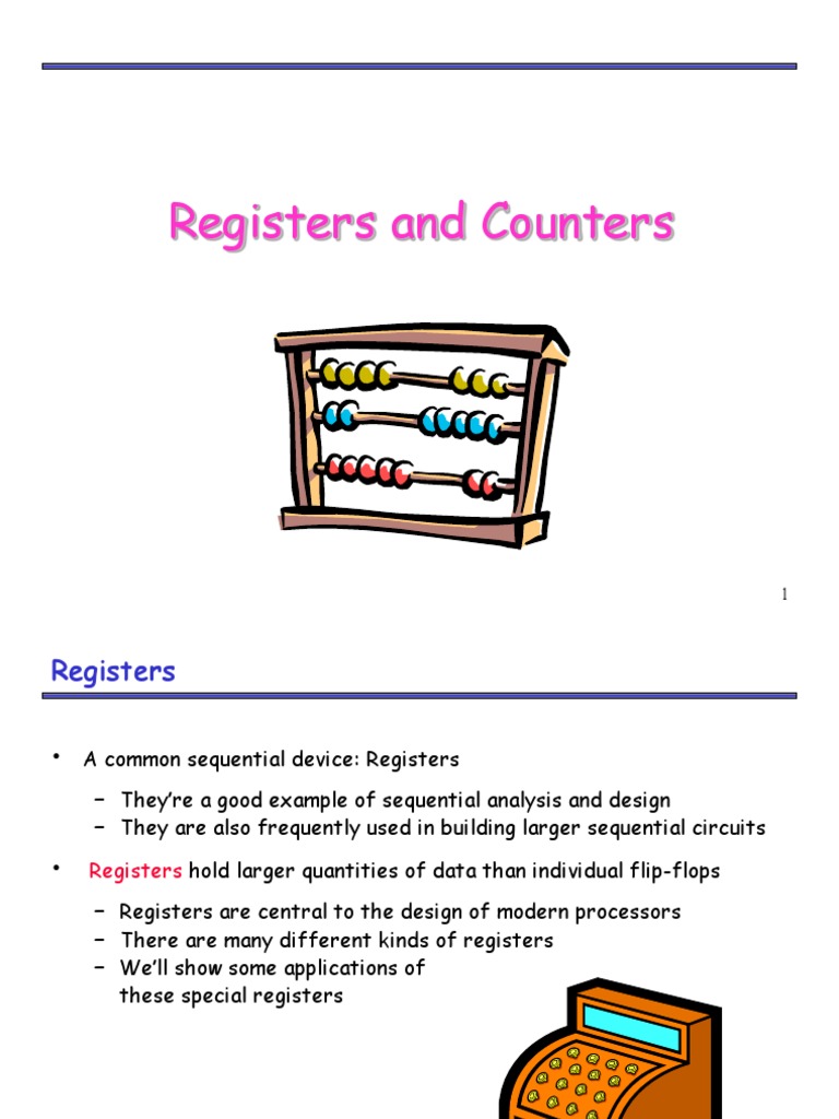 Registers & Counters-Final | PDF | Electronic Circuits | Central ...