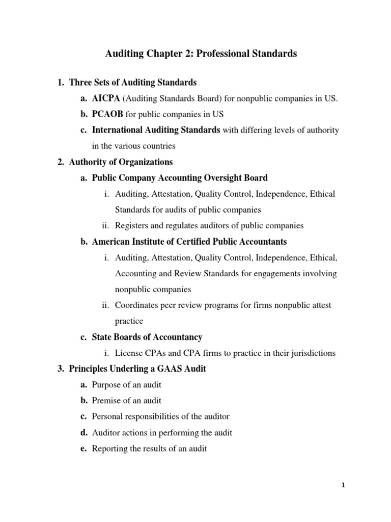 Auditing Standards and Ethical Practices | PDF | Financial Audit ...