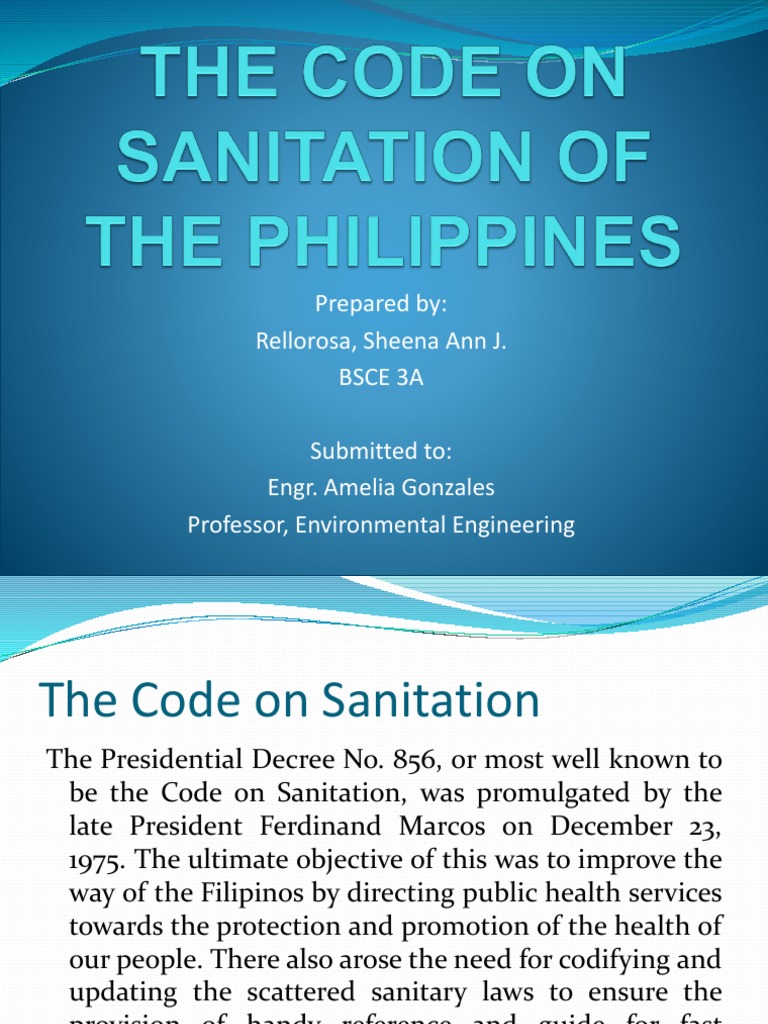 45903487-The-Code-on-Sanitation-of-the-Philippines.pptx | Combined ...