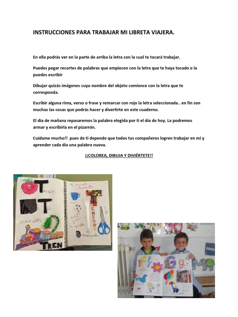 Instrucciones para la Libreta Viajera | PDF