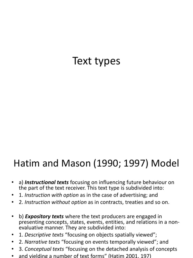 Text Types | PDF | Information | Semiotics