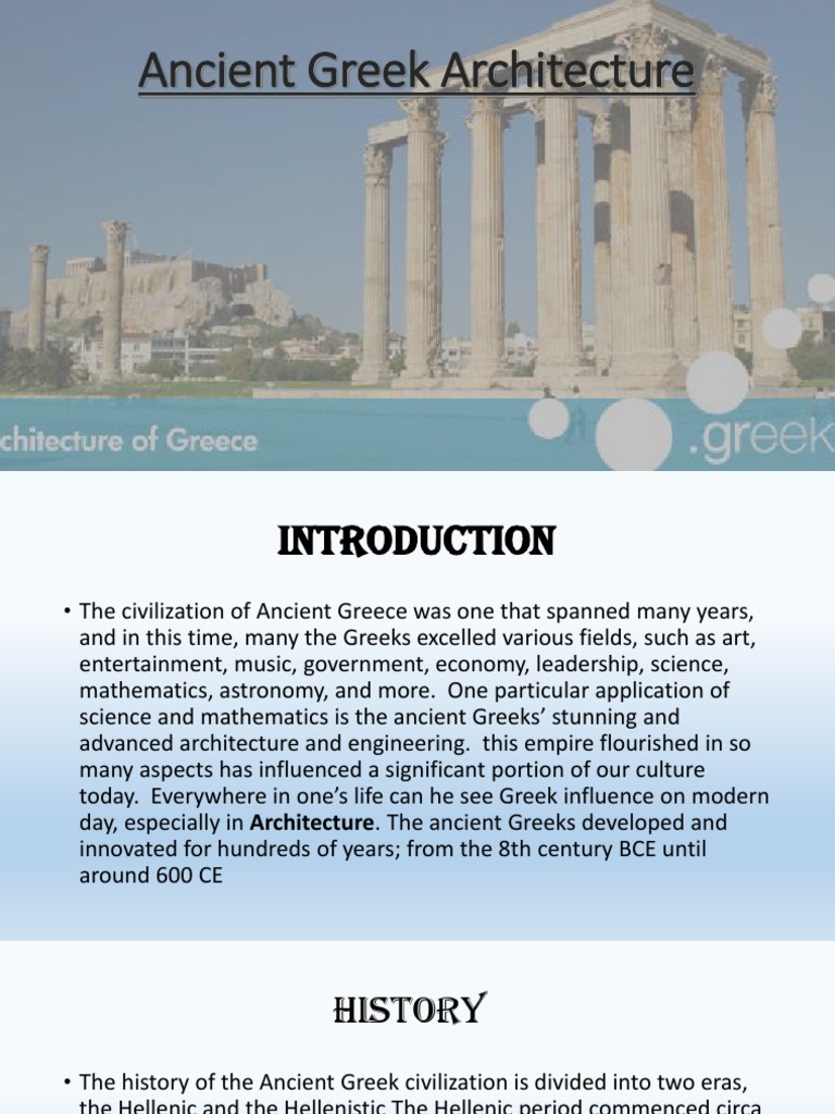 Ancient Greek Architecture | PDF | Ancient Greece | Ancient History