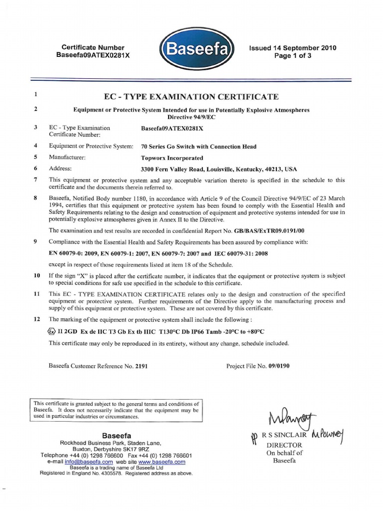 ATEX | Electrical Engineering | Manufactured Goods