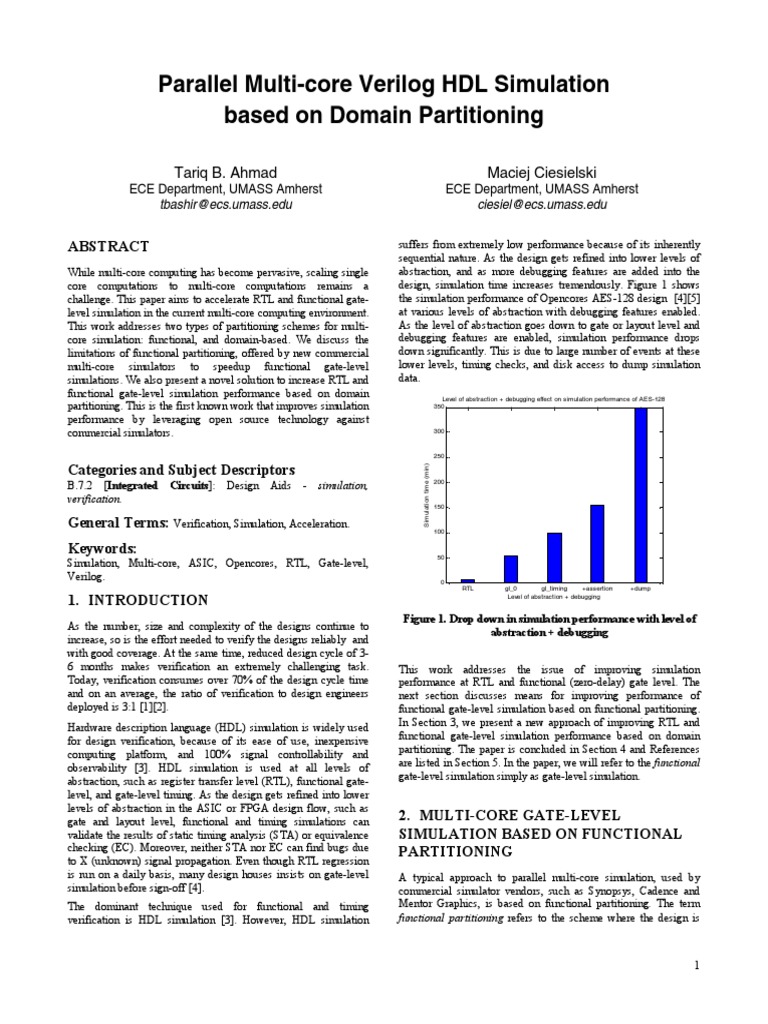 Parallel Multi-Core Verilog HDL Simulation Based On Domain Partitioning | PDF | Multi Core ...