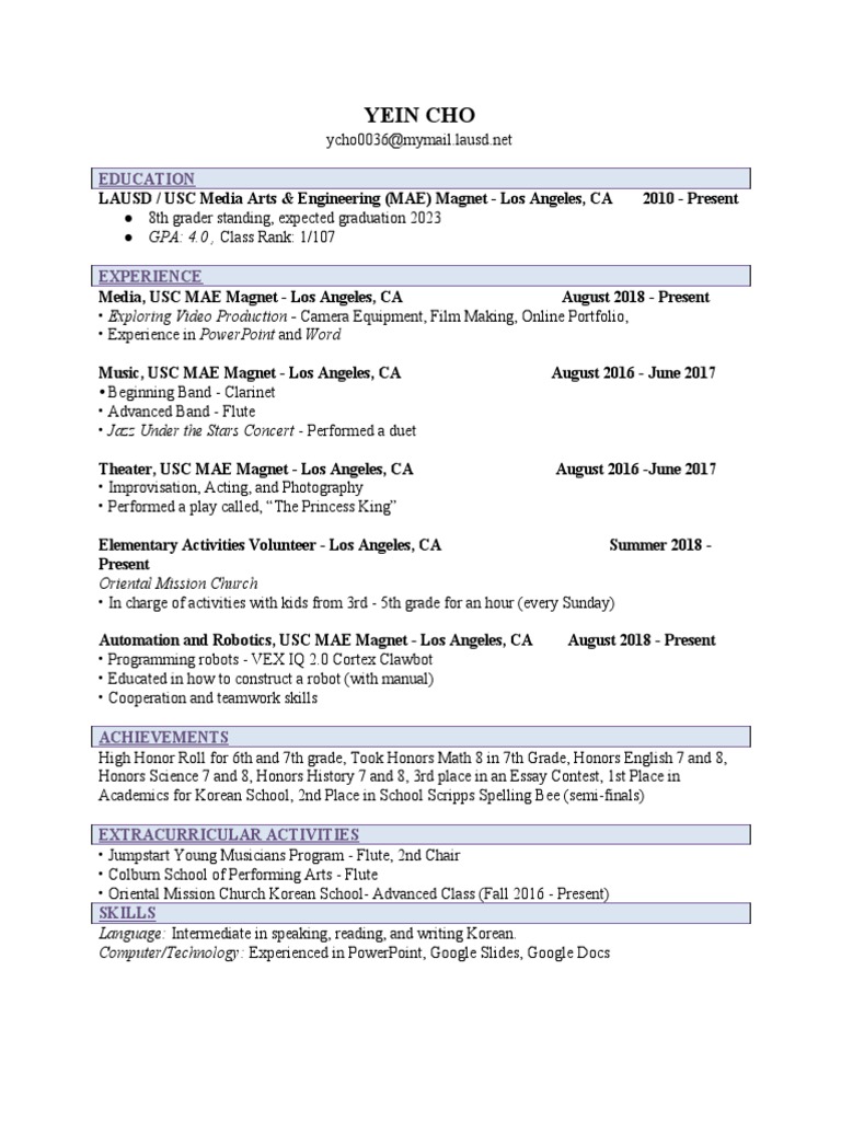 Sample Resume 2017 | PDF
