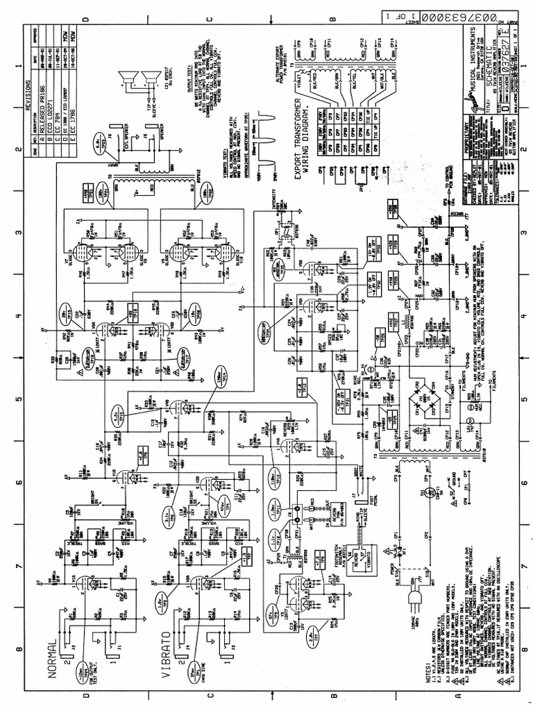 Fender 65 Twin Reverb Reissue Schematic 1 PDF | PDF