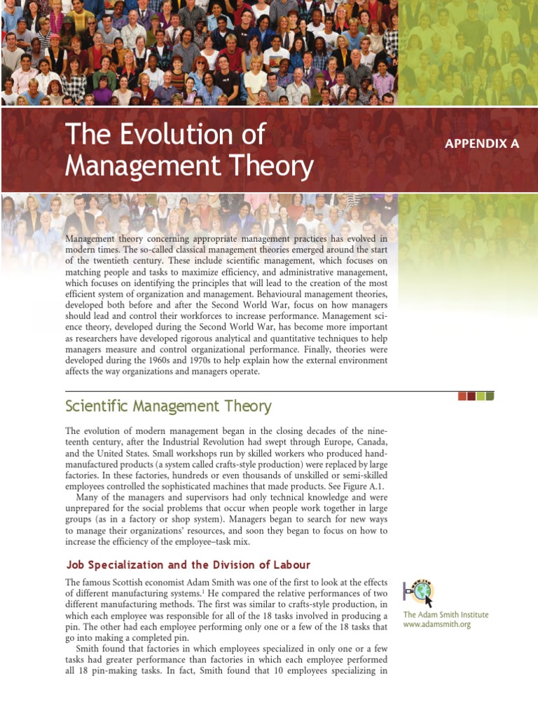 Evolution of Management | PDF | Division Of Labour | Bureaucracy